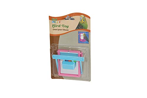Penn-Plax Bird Life - Landing Perch with Mirror and Beads (BA504)