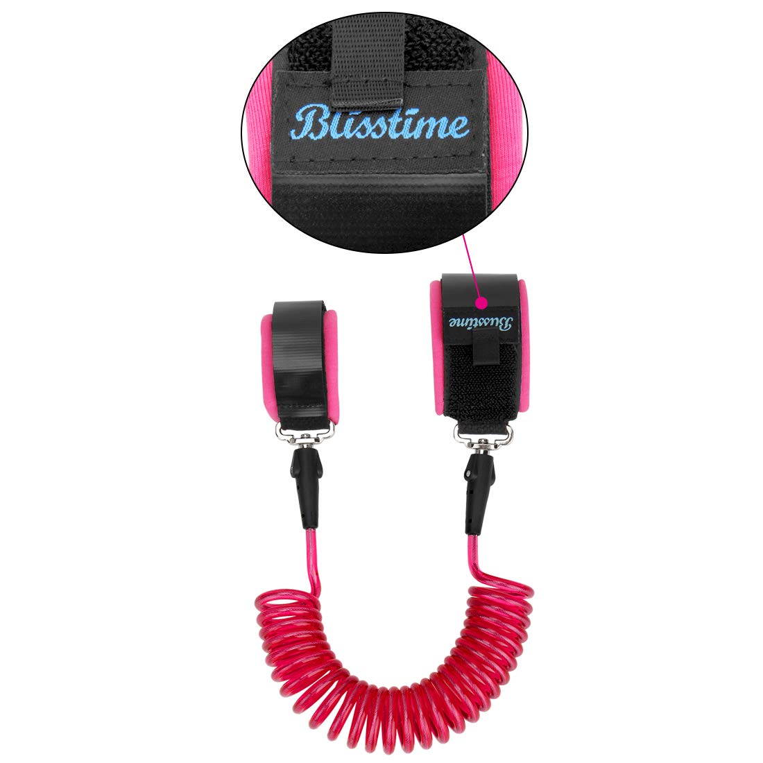 Blisstime Anti Lost Wrist Link Safety Wrist Link for Toddlers, Babies & Kids,Pack of 2 Rose Red 4.9ft and Blue 8.2 ft