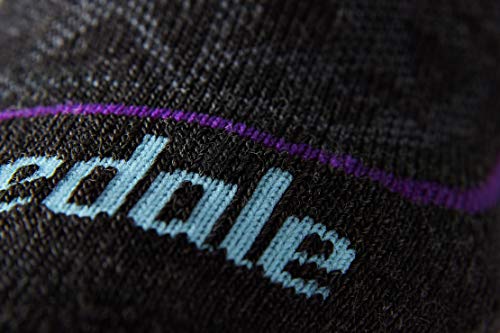 Bridgedale Women's Midweight Ski - Merino Endurance Socks, Large, Graphite/Purple
