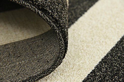 Unique Loom Athens Collection Classic Geometric Modern Border Design Area Rug, 9 ft x 12 ft, Black/Beige