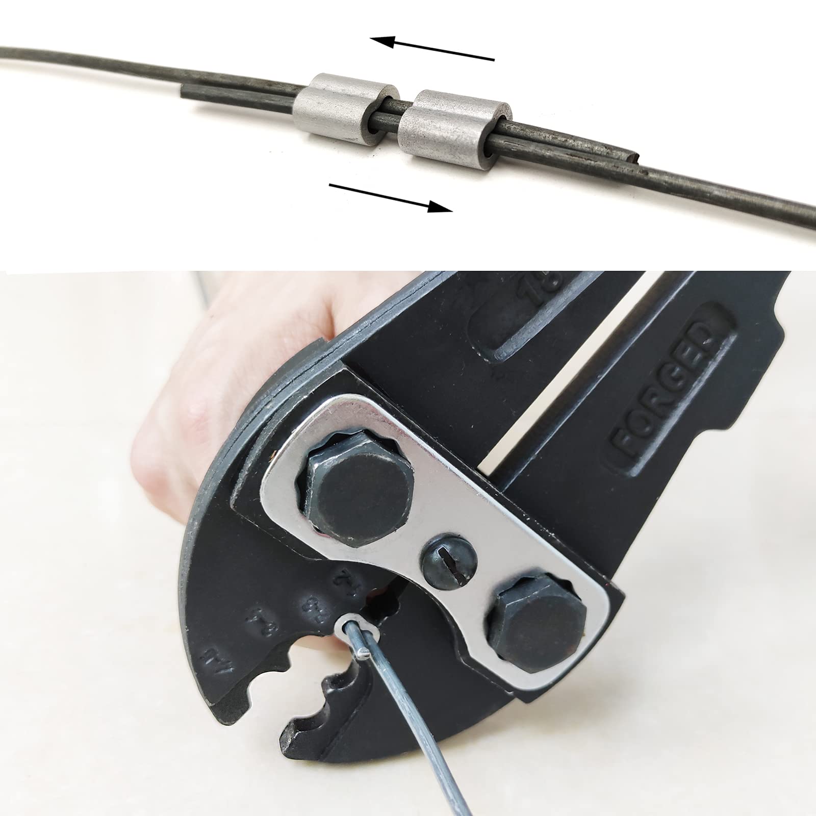 FenceMate Aluminum Alloy Crimp Loop Sleeves #2-3 to Splice & Join Metallic Wires or Wire Ropes, Tempered, Gritted with Super Holding Force on High Tensile Wires Used in Fencing & Hanging, 100pcs/Pack