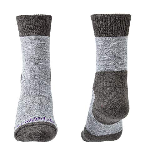 Bridgedale Women's Explorer Heavy Weight Boot Height- Merino Comfort Socks, Grey, Small