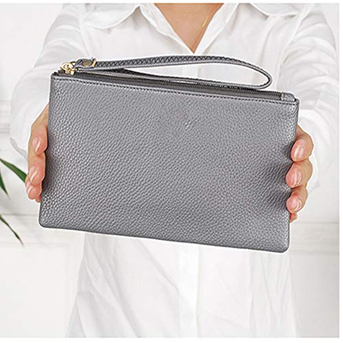 RBKLO Clutch Wristlet Women's,Crossbody Clutch Wallet Purse Wristlet,Leather Wristlet Clutch Wallet,Multi Card Organizer Wallet Purse(Black)