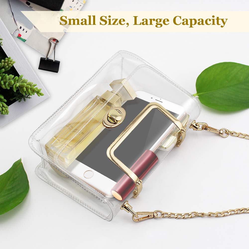 COROMAY Clear Purse for Women, Clear Crossbody Bag, Clear Stadium Purse Handbags