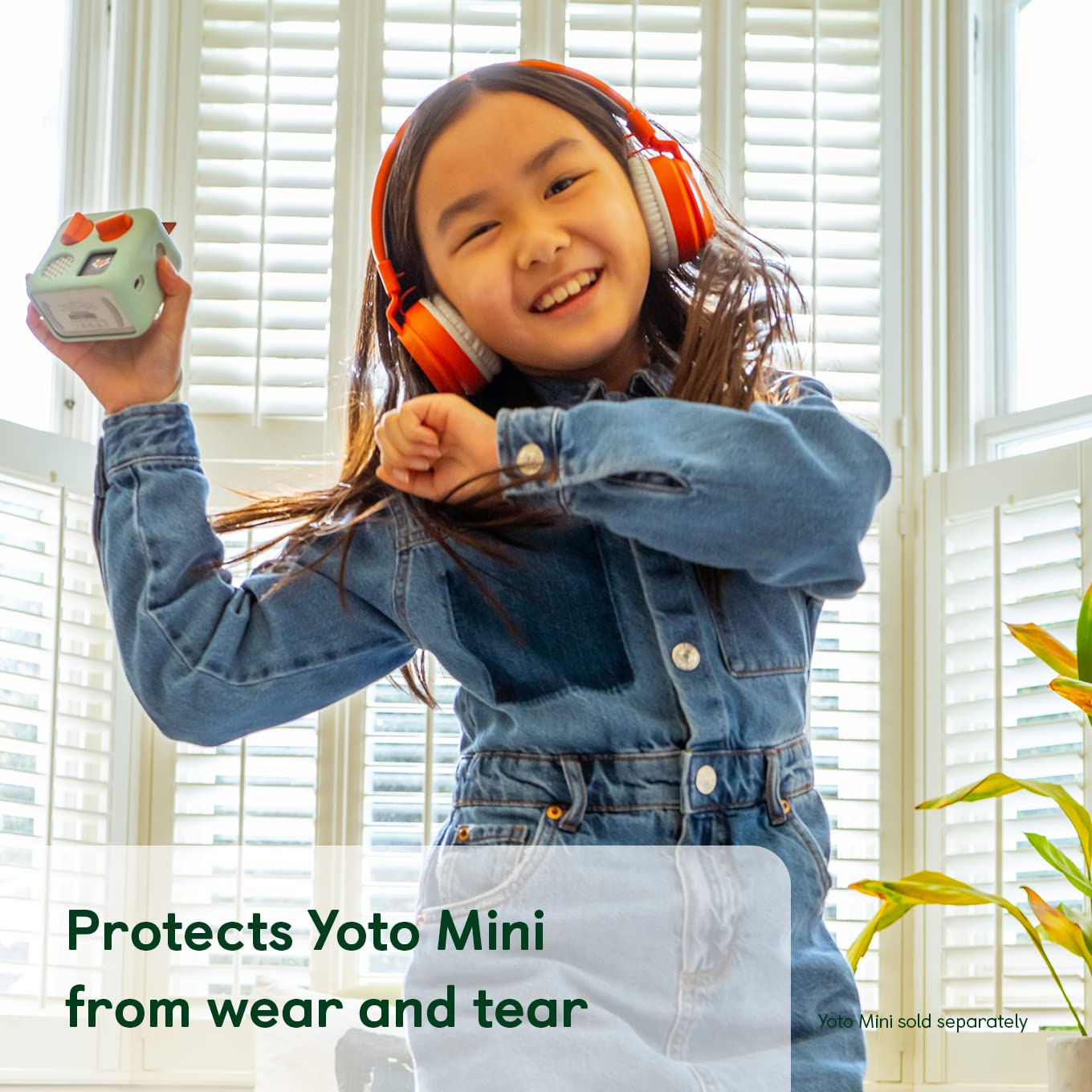 Yoto Mini Protective Adventure Jacket - Silicone Carry Case Protects Your Childs Mini Player from Small Bumps and Wear and Tear - Blue Bird