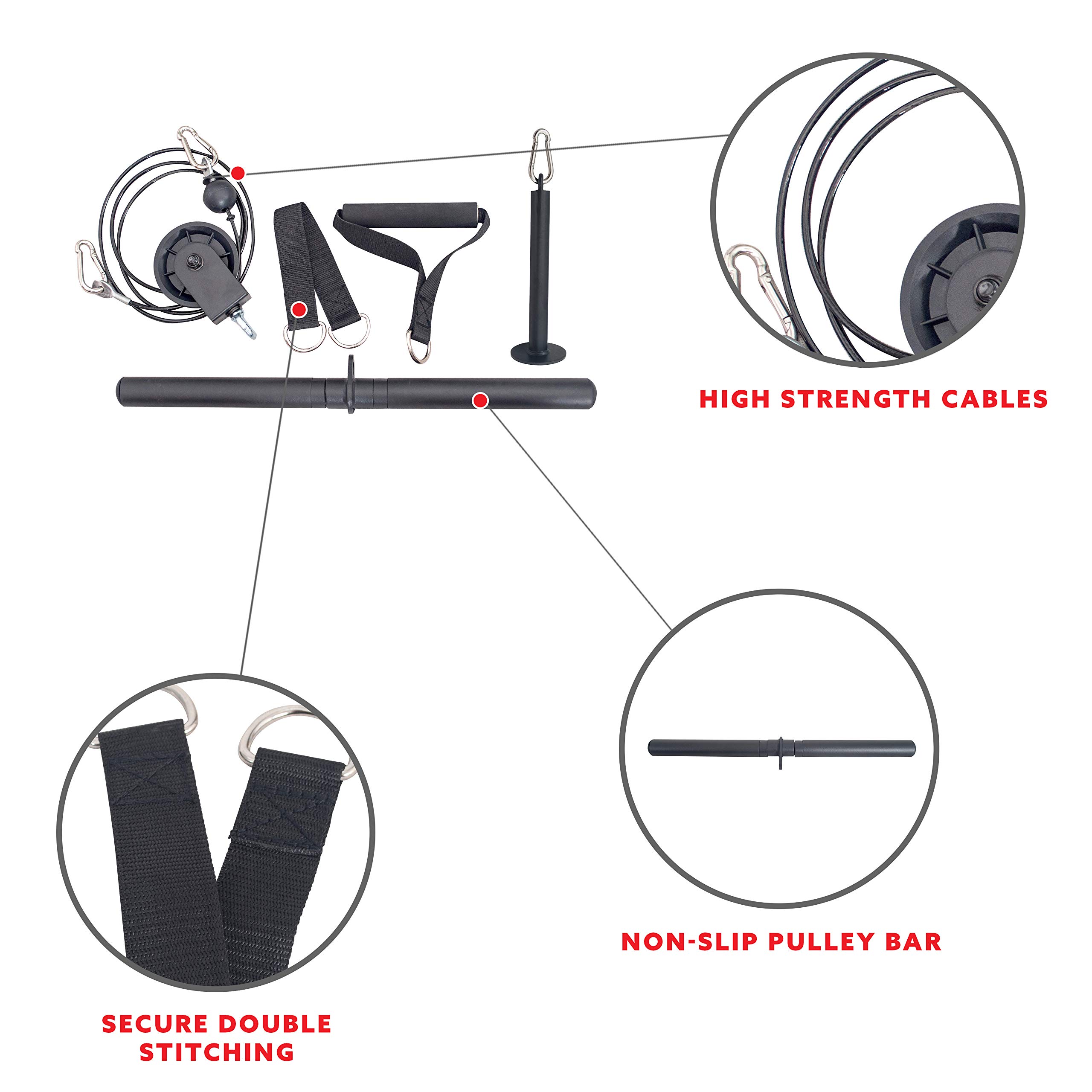 Sunny Health & Fitness Lat Pull Down Attachment for Power Racks and Cages - SF-XFA006