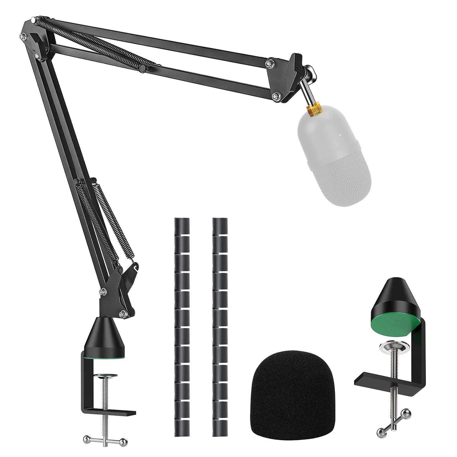 YOUSHARES Mic Arm Boom Arm - Microphone Arm for HyperX QuadCast QuadCast S SoloCast, Blue Yeti, Fifine AM8, Rode, Shure, Razer, Gaming Mic and Most Microphones using 3/8" to 5/8" Adapter