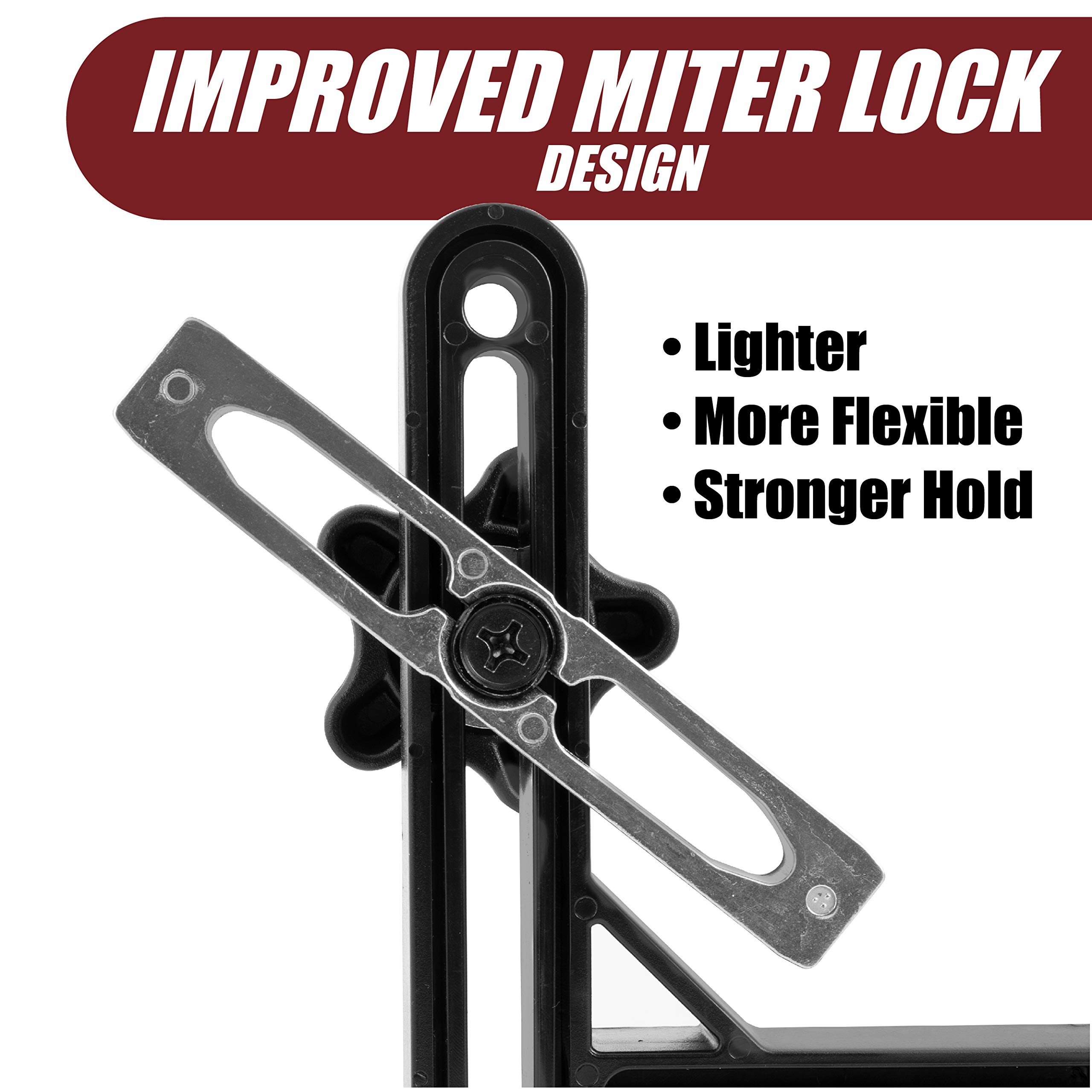 Dual Deluxe Stackable Featherboards with Riser Blocks Aluminum Miter Lock Bar and T Bolt Hardware for Track or Miter Slot Mounting Ideal for Table Saws Router Tables and Band Saws