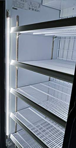 Vortex Refrigeration Commercial Grade Merchandiser Freezer | 3 Self-Closing Doors | Fog Resistant Glass | 69 Cu. Ft. | 12 Adjustable Shelves | For Restaurants | 78.2β x 29.9β x 78.7" | Black
