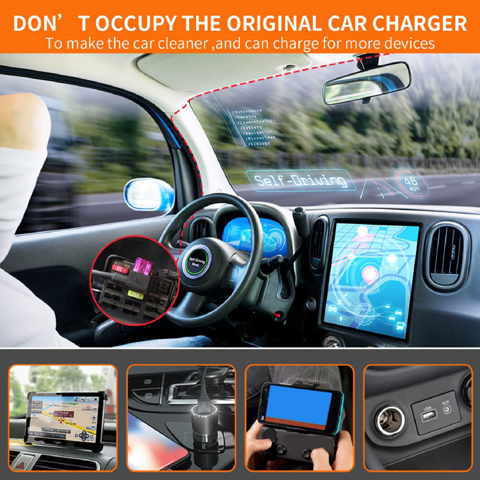 Dash Cam Hardwire, and Micro USB Port Extended Car Camera Kit Mini Dashcam Hardwiring Adapter High Security 12V30V to 5V Widely for Mirror GPS Navigator Radar Detector