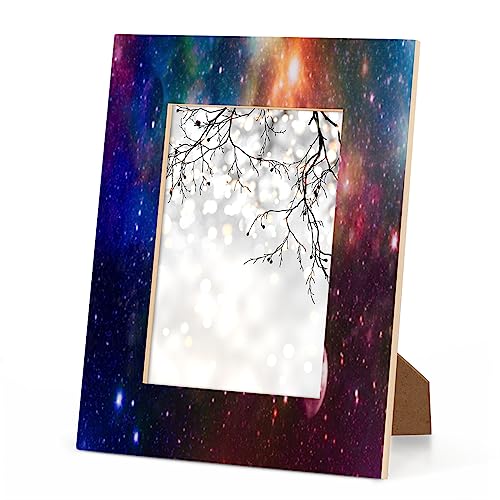Pardick Galaxy Solar System Planets 11x14 Picture Frame, Outer Space Nebula Wooden Photo Frames for Wall Mounting or Tabletop Living Room Bedroom Home Decor