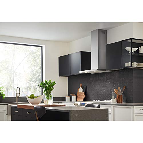 Broan-NuTone BWT2304SS 30-inch Wall-Mount Convertible Chimney-Style T-Shape Range Hood with 3-Speed Exhaust Fan and Light, 450 Max Blower CFM, Stainless Steel