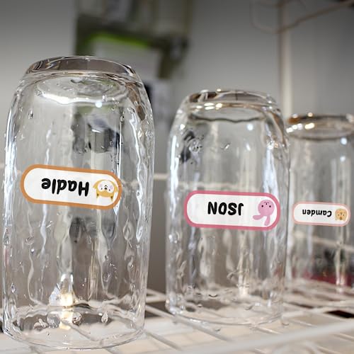 Name Labels for Kids ,Bottle Labels,Write-on Personalized Label for Kids,Adhesive Labels Sticker for Organization,Pack of 80 Handwritten Waterproof Name Sticker