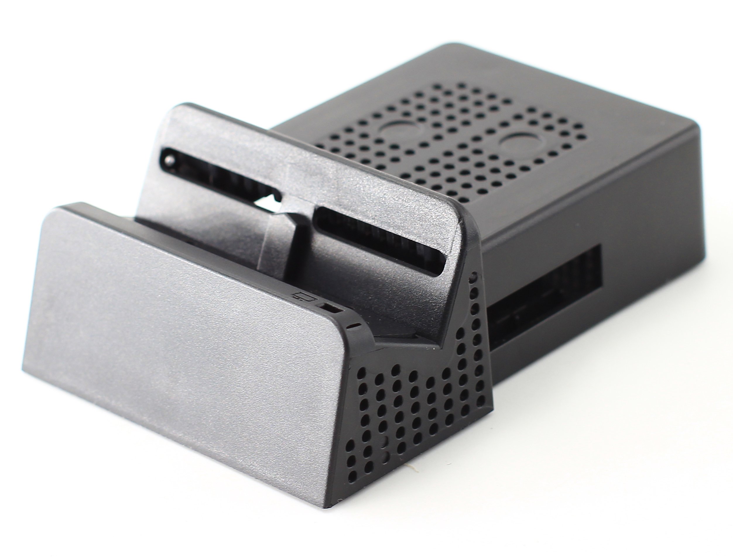 J&TOP Portable DIY Replacement Dock Mount Case for Nintendo Switch,Black(Only The Case)