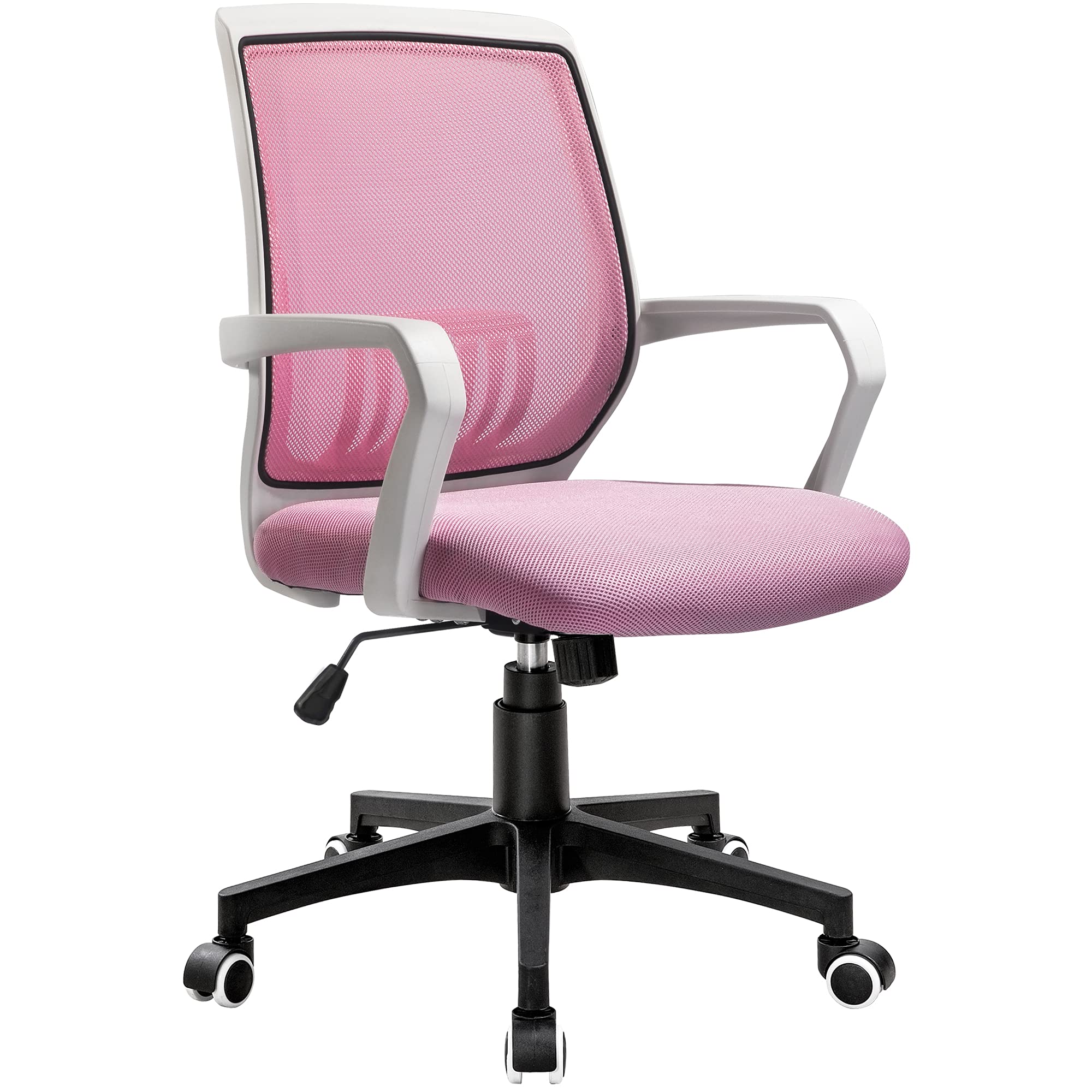 BLUERA Office Chair Ergonomic Desk Chair Mesh Computer Chair Swivel Chair with Back Lumbar Support- Multiple Colors-Pink