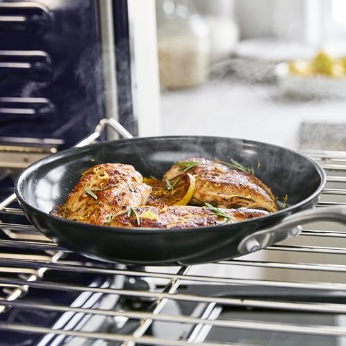 GreenPan Black Pro Infinite8 Ceramic Nonstick 3-Piece Frypan Set, 8”, 10”, and 12”, Hard Anodized, Stainless Steel Handle, PFAS-Free