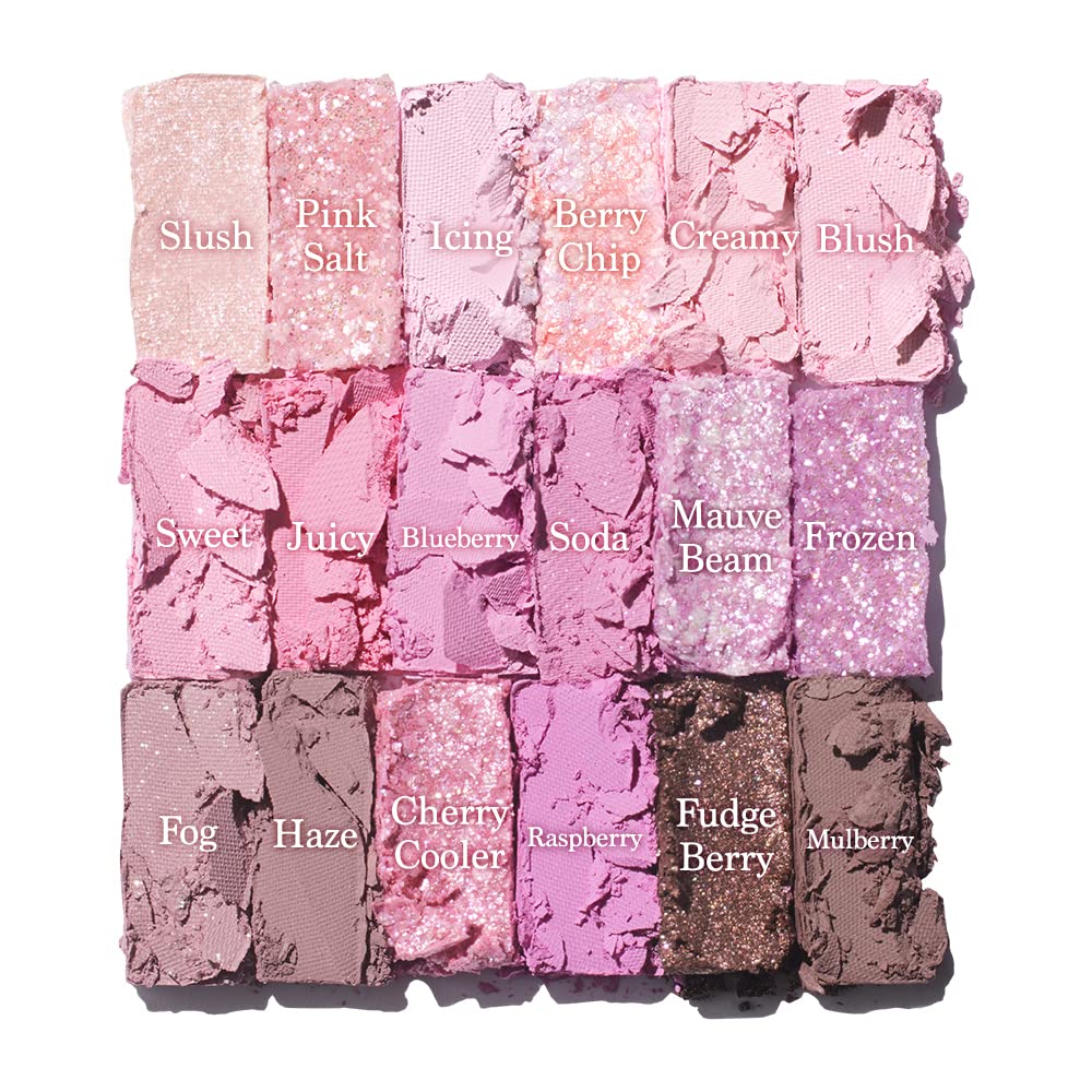 dasique Shadow Palette #18 Berry Smoothie l Vegan, Cruelty-Free l 18 Blendable Shades in Smooth Matte and Shimmer Finishes with Gorgeous Pearls