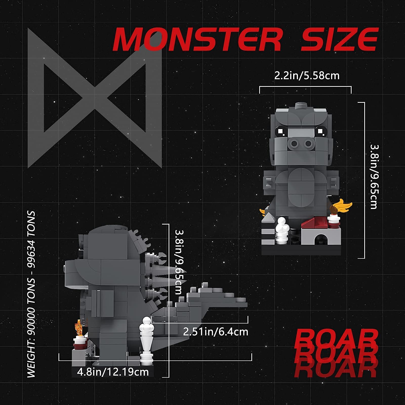 VONADO Dinosaur Building Blocks - Action Figure Monsters from Monster Series Toys, Educational Mini Tyrannosaurus Building Toys, Creative Play Building Bricks Set for 6+ Kids Gift(220 PCS)