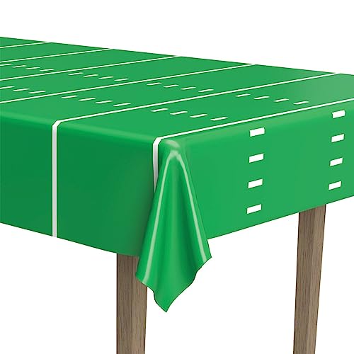 Football Decorations Backdrop Hanging Swirls and Table Cover for Birthdays Game Days Tailgating Party Supplies