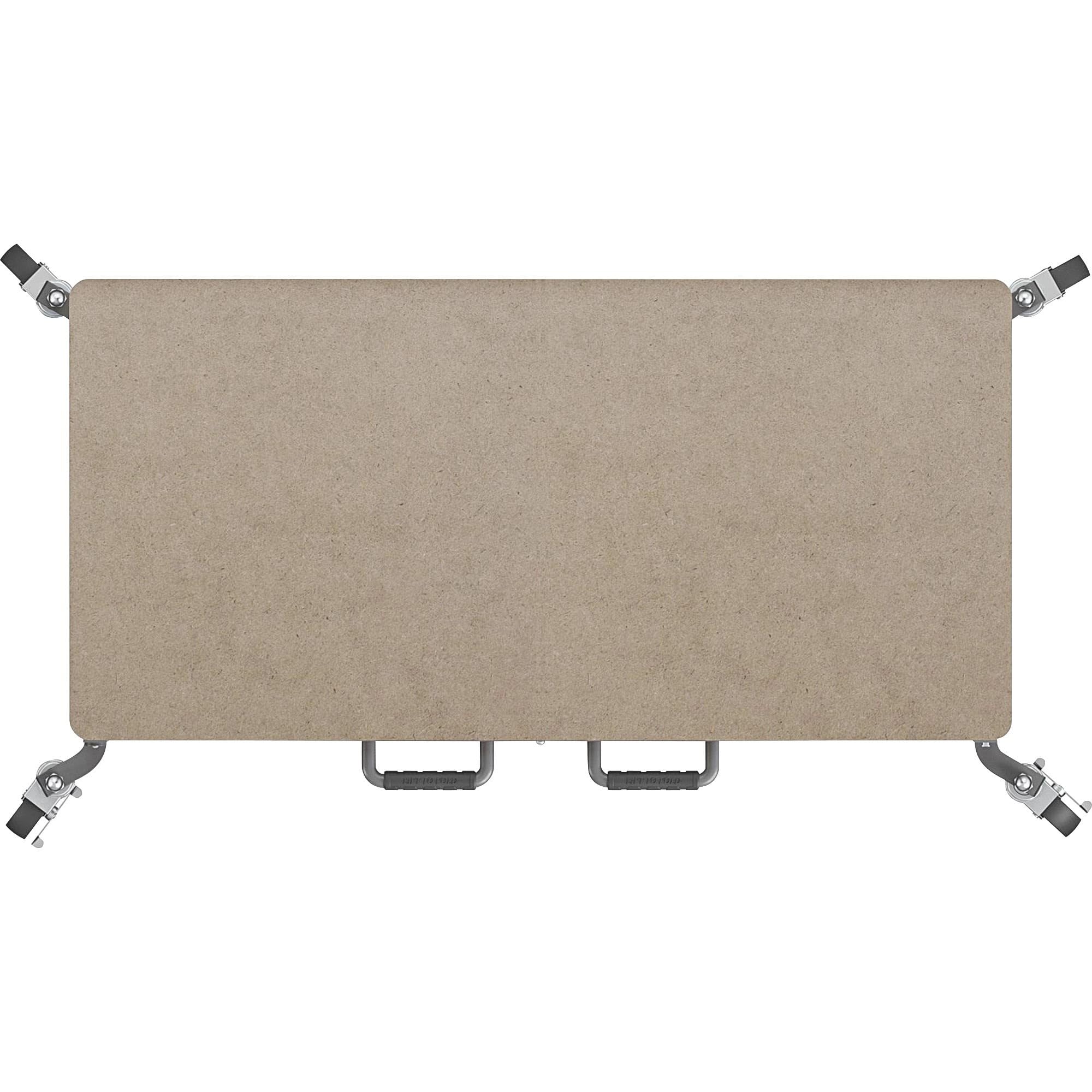 CoscoProducts 66720DKG1E COSCO Smartfold Portable Folding MDF Work top (Gray, 350 pounds) Workbench Desk, Tan