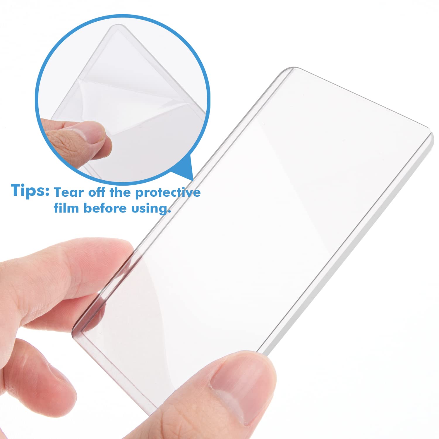 VOOVAO Toploader Clear 3" x 4" Toploaders Holder,Top Loaders for Cards,Card Protectors Hard Plastic for Baseball,Basketball,Trading Card 100ct.