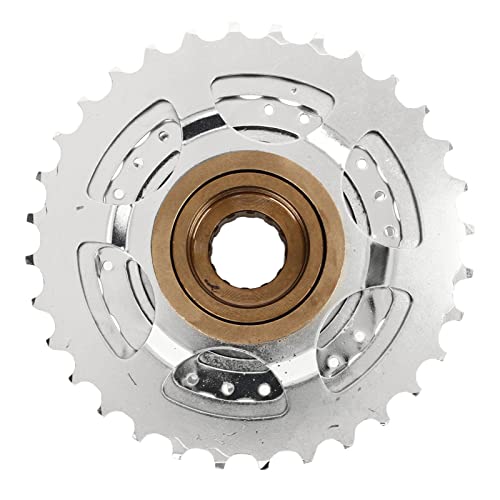 DAUERHAFT Bike Flywheel, 9 Speed Rotary Freewheel Accurate Tooth Shape High Strength Hollow Hardening Technology for Mountain Bikes