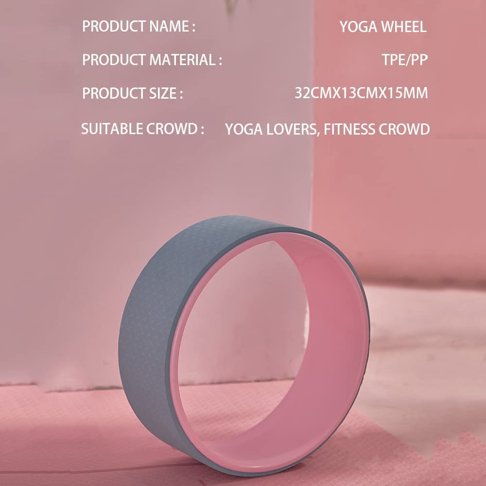 DAUJI Point Massage Yoga Roller Pilates Wheel Back Exercise Tool Weight Loss Waist Fitness Accessories (Color : 1)