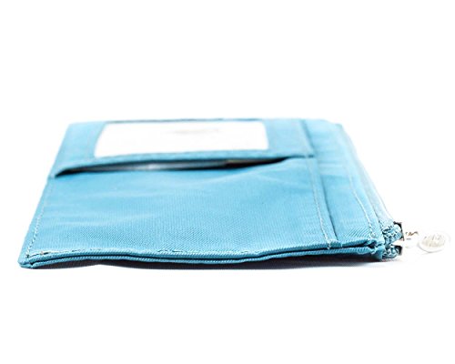Big Skinny Women's Jaguar Credit Card Slim Wallet, Holds Up to 25 Cards, Ocean Blue , 3.5" X 7.6"