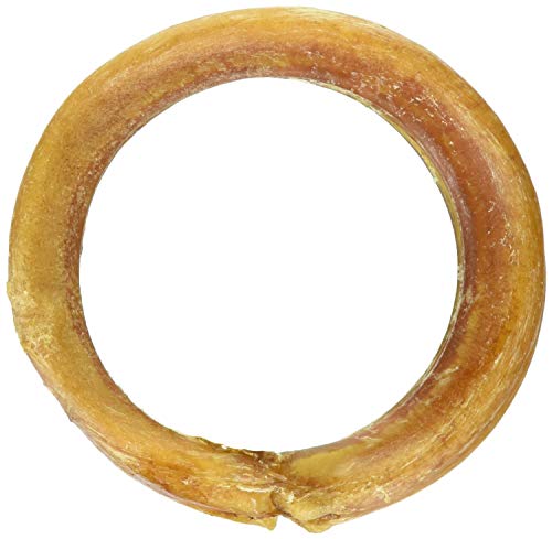 Pawstruck All Natural 4" Bully Stick Rings for Dogs, Grain Free, Low Odor, Single Ingredient, & Rawhide-Free Dental Chew Treat Bones, 100% Real Beef Fully Digestible, 3 Count