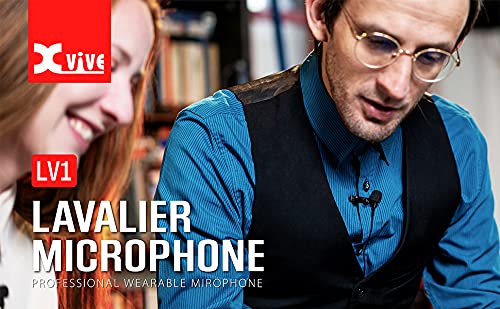 Xvive LV1 Lavalier Microphone Lav Mic Omni-Directional Lapel Microphone for Wireless Lavalier Microphone,Audio Recorder