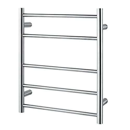 Heated Towel Rack, Towel Warmer, 5 Bars Wall Mount Electric Heated Towel Rack 304 Stainless Steel Radiator for Bathroom,Pools,Kitchen,Gyms,Plug in ,Electric Towel Warmer (Color : Hardwired)