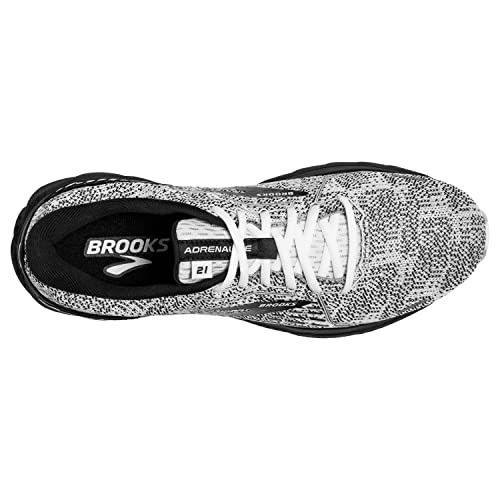 Brooks Women's Adrenaline GTS 21 Supportive Running Shoe - White/Grey/Black - 11 Medium