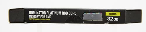 CORSAIR DOMINATOR PLATINUM RGB DDR5 32GB (2x16GB) DDR5 6000MHz CL36 AMD EXPO Intel XMP iCUE Compatible Computer Memory – Gray (CMT32GX5M2D6000Z36)
