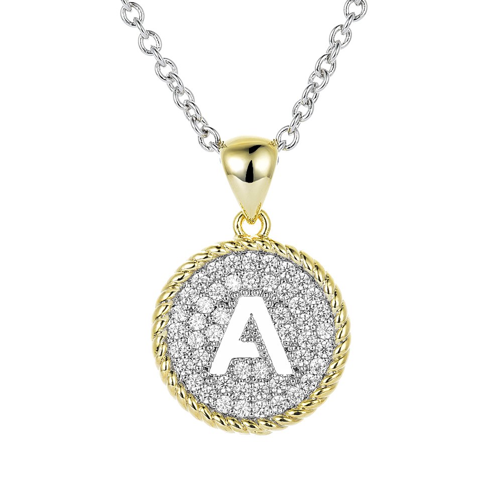 BIJOUX BOBBI [Luxury Packaging Alphabets Cubic Zirconia Twisted Wire Initial Bracelets - A4168BXK-L