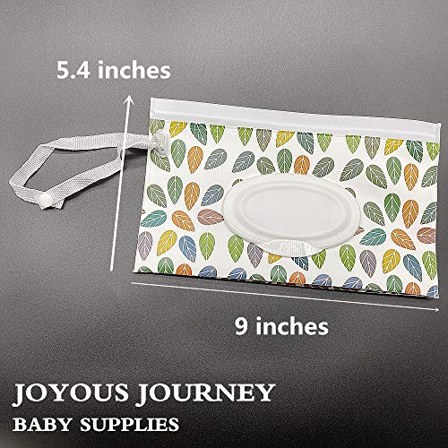 Portable Pouch Bags Set, 2 Pack Wet Wipe Holder Container, Reusable and Refillable Personal Travel Wet Wipes Dispenser Cases