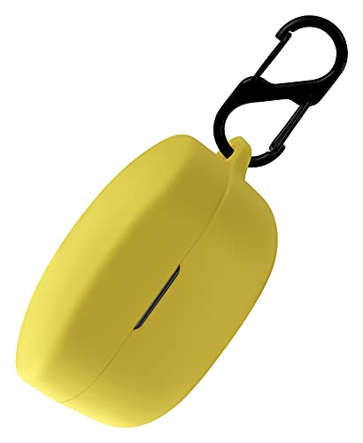 Geiomoo Silicone Carrying Case Compatible with Sony WF-1000XM4, Portable Scratch Shock Resistant Cover with Carabiner (Yellow)