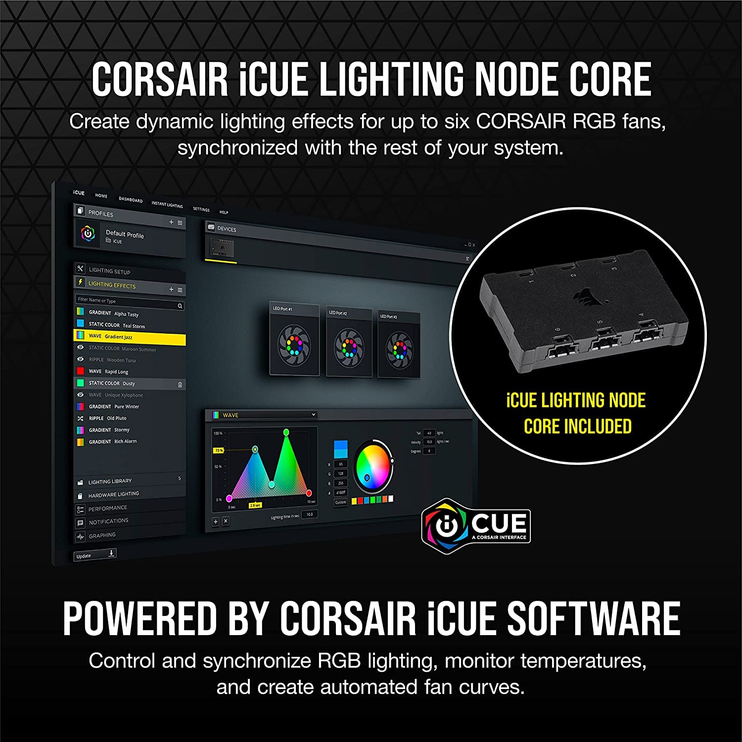 CORSAIR iCUE SP140 RGB Elite (CO-9050111-WW) Performance 140mm PWM Dual Fan Kit with Lighting Node CORE (Renewed)