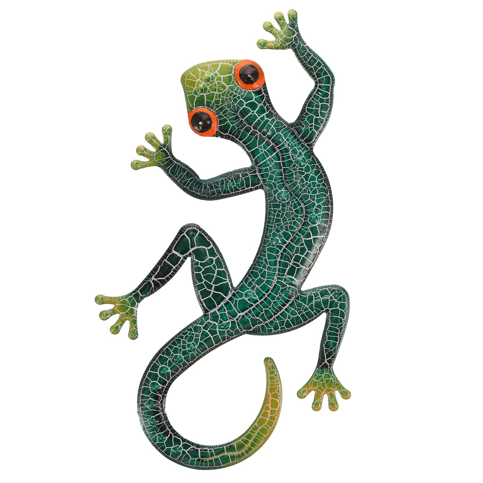 YARNOW Gecko Wall Decoration Garden Lizard Wall Art Metal Outdoor Wall Decor Gecko Sculpture for Home Office Garden Wall Decoration