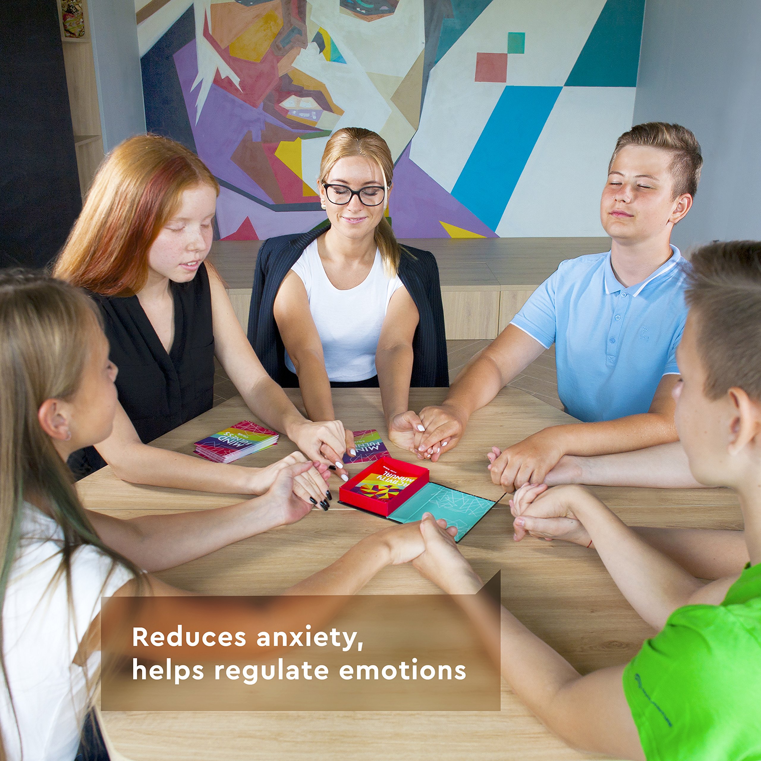 INNERICONS Mindfulness Therapy Games: Social Skills Game That Teaches for Kids, Teens and Adults Effective for Self Care, Communication Skills 40 Cards for Play Therapy