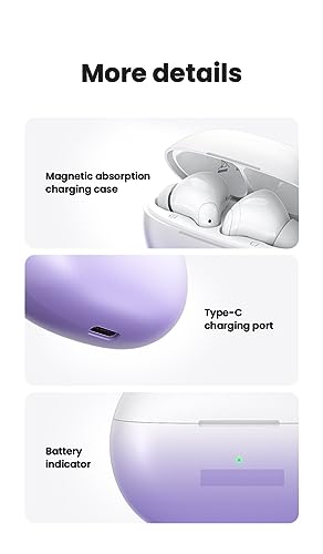 FK Trading Wireless Earbuds Bluetooth 5.3 Earphones for iPhone 14 Plus in Ear Headphones True Stereo Sports Waterproof/Sweatproof Headsets with Microphone - Black