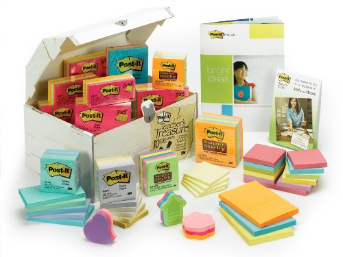 Post-it Notes, Americaâs #1 Favorite Sticky Note, Assorted 10 Pound Variety Pack of Notes for Teachers (Teachers Treasure Chest)