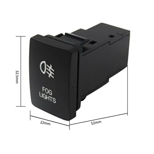 Blue Fog Light Push Button Switch LED Push Switch for 2019 Toyota Tacoma SR5 Extended Cab Pickup 4-Door