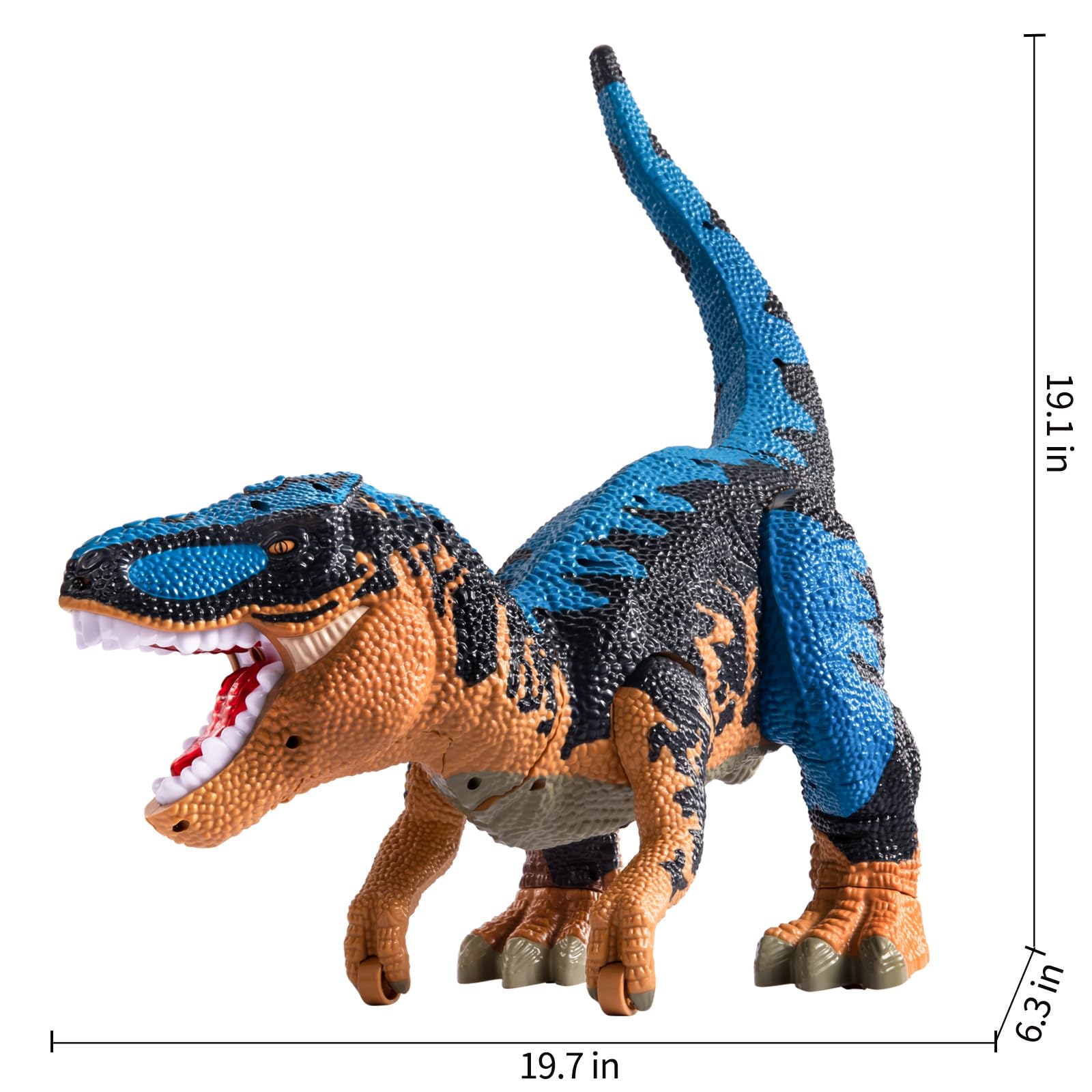 Remote Control Dinosaur T-rex Toys for Kids 3-5 Years, Rechargeable Electric Walking Robot Dinosaur with LED Lights & Sounds, Simulation T-rex RC Dinosaur Toy Gift for Boys Girls