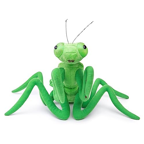 ZHONGXIN MADE Simulation Green Big Sword Mantis Plush Toy, Soft Mantis Stuffed Animal, 14 inch Soft Toy for Kids