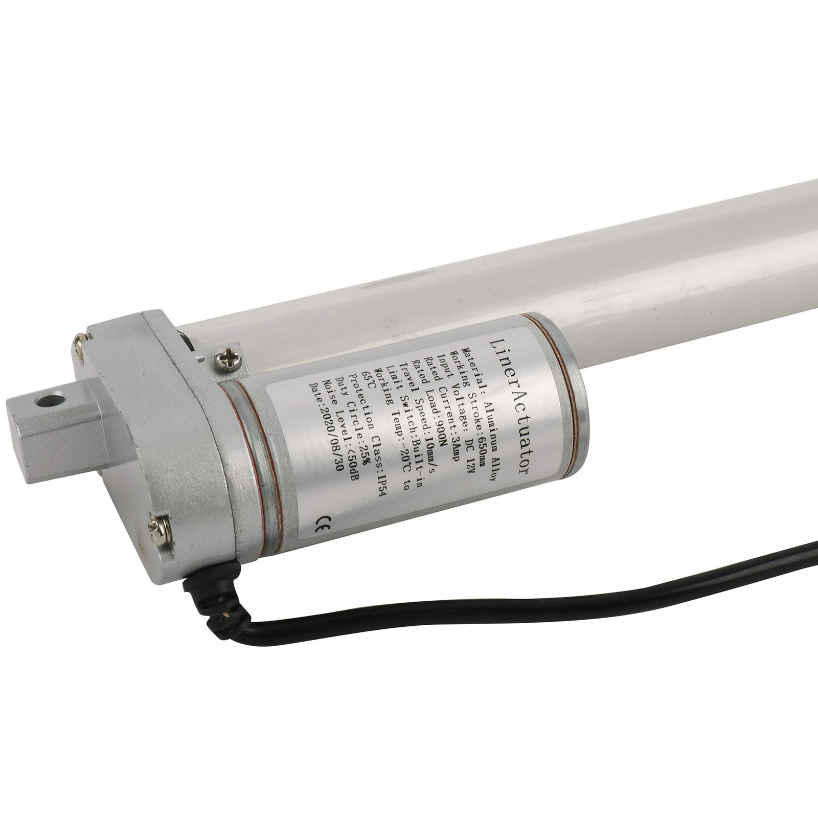 Homend DC12V 26inch Stroke Linear Actuator with Mounting Bracket 900N(225lbs) Maximum Lift 10mm/s for Recliner TV Table Lift Massage Bed Electric Sofa Linear Actuator