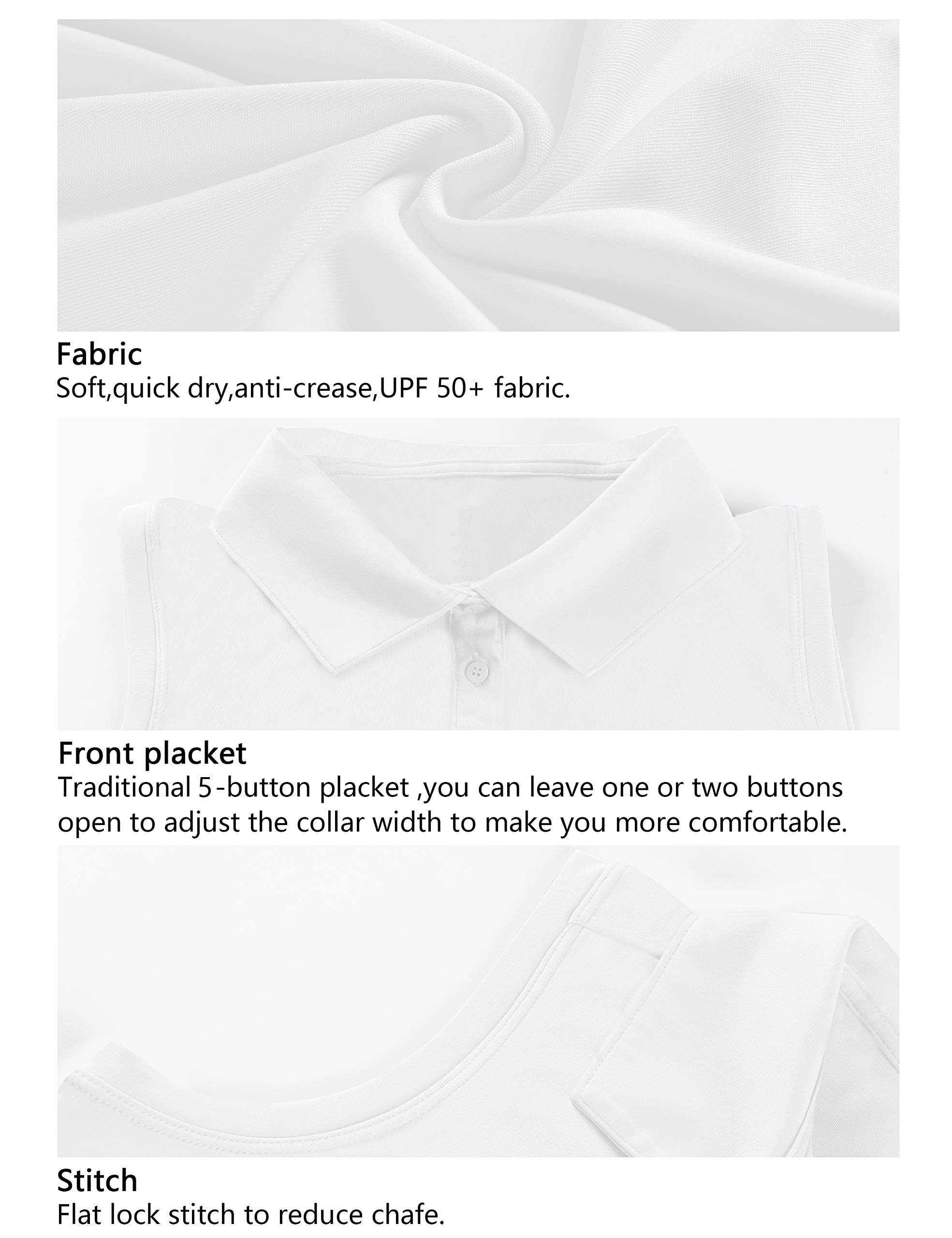 BUBBLELIME Women's UPF 50+ Golf Tennis Sleeveless Polo Shirts Polo Neck_WHITE(1) XS_BWST019