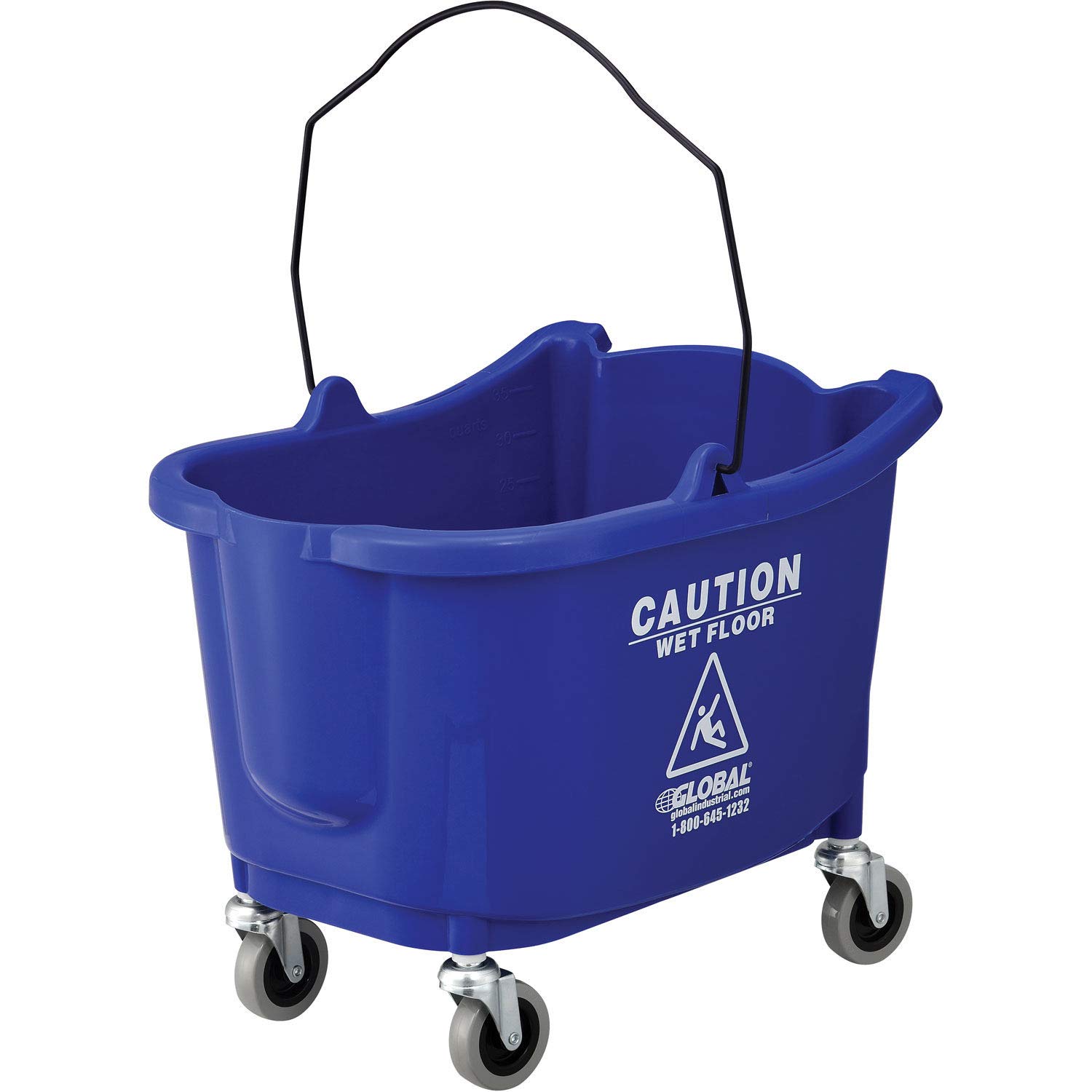 Global Industrial Mop Bucket And Wringer Combo with Side Press, Blue