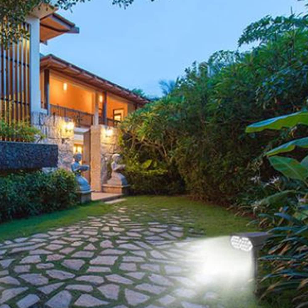 ZHUANYIYI Outdoor Solar Lawn Spotlights, Waterproof Landscape Lights Inserted in The Courtyard, All-Weather Home Garden Pavement Decorative Lights