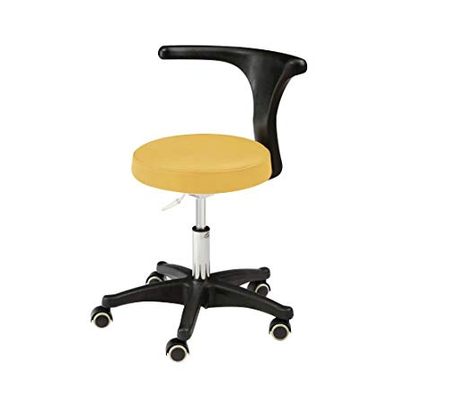 Global-Dental Office Assistant's Stools Adjustable Mobile Chair Microfiber Leather 12 Colors to Choose