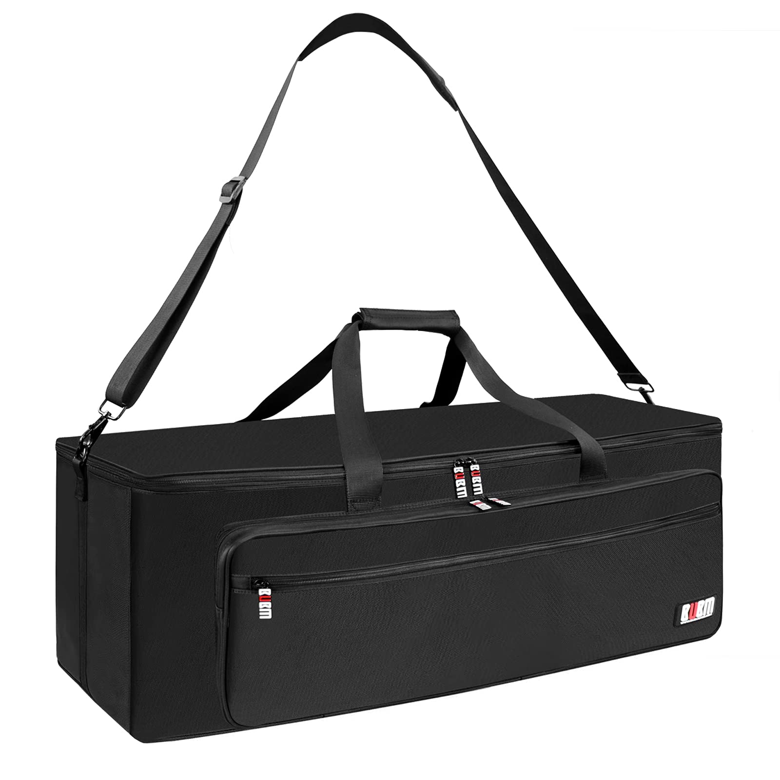 BUBM 30"x11"x14.5" Extra Large Travel Gig Band Cable File Bag,with double separate bags, Musical instrument Cable & Accessories Organizer Gig Bag/Soft Case(Black)